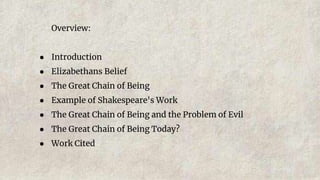 The Great Chain of Being | PPTX