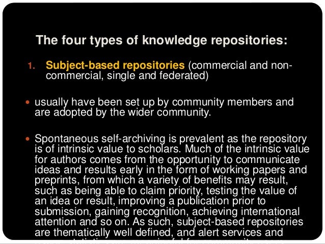 Knowledge Repository and Knowledge Management