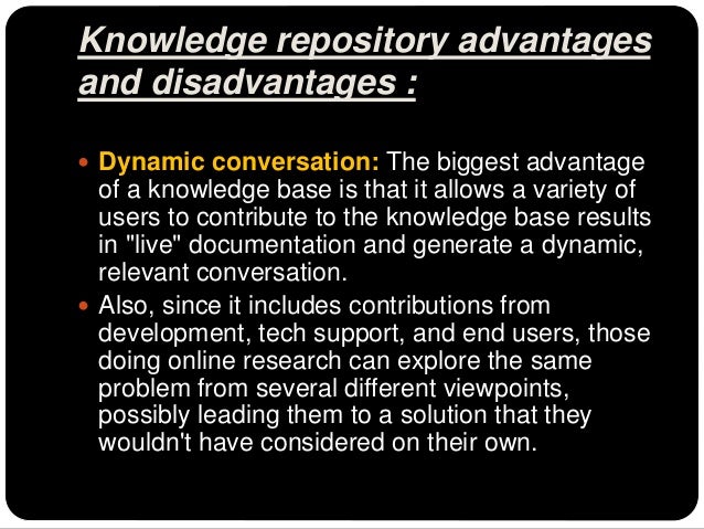 Knowledge Repository and Knowledge Management