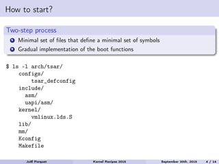 Kernel Recipes 2015 - Porting Linux to a new processor architecture | PPT