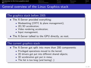 Kernel Recipes 2014 - The Linux graphics stack and Nouveau driver | PDF