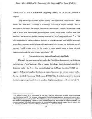 Memorandum Opinion Sysco US Foods Merger / Acquisition | PDF