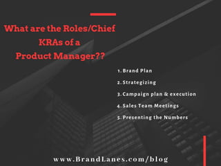 KRA of Product Managers. | PPTX