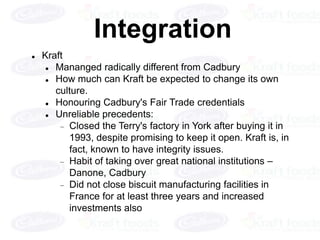 Kraft cadbury merger | PPTX