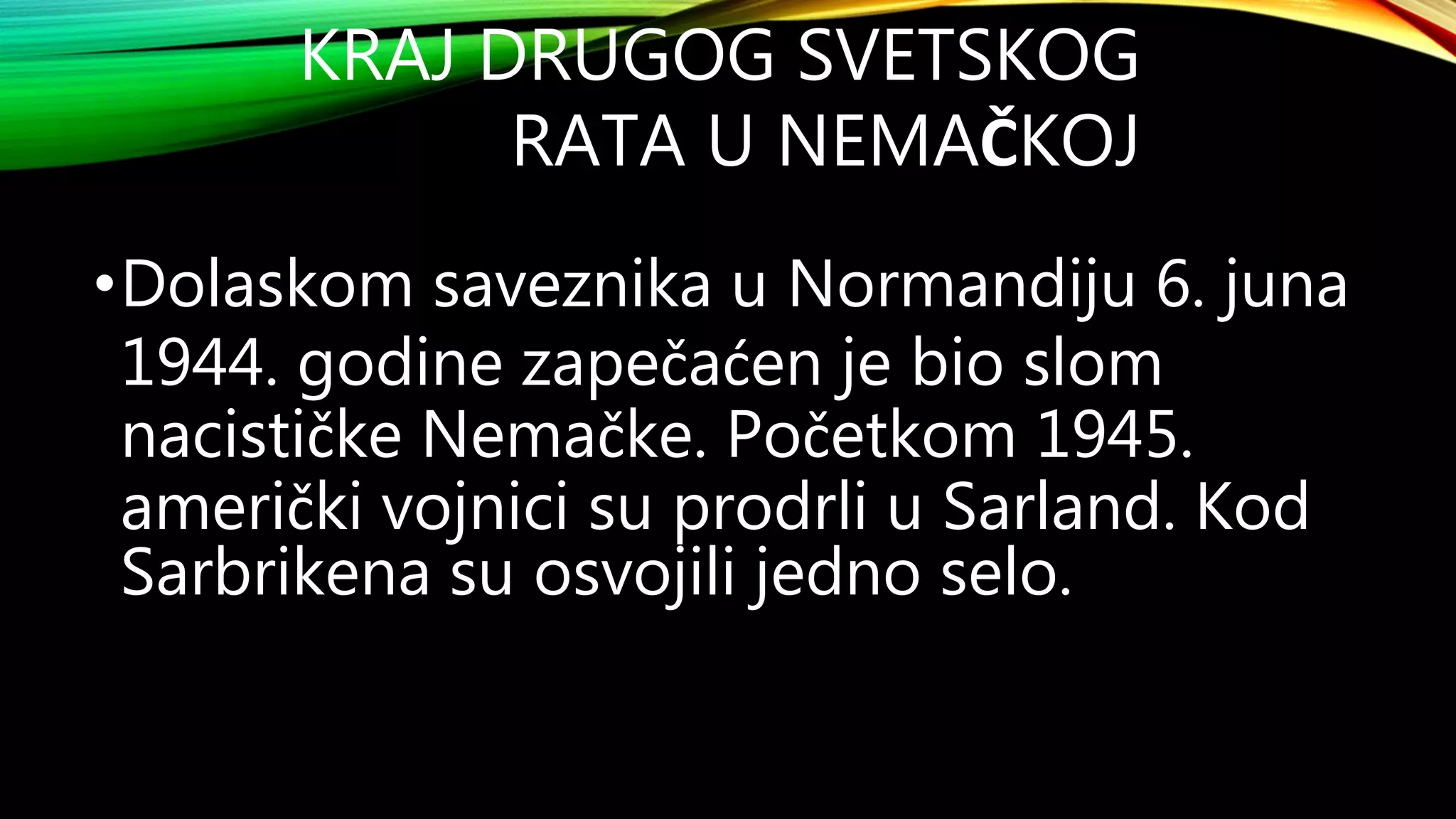 Kraj drugog svetskog rata | PPTX