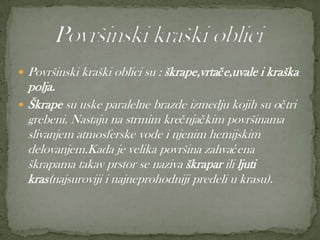 Kraška erozija | PPTX