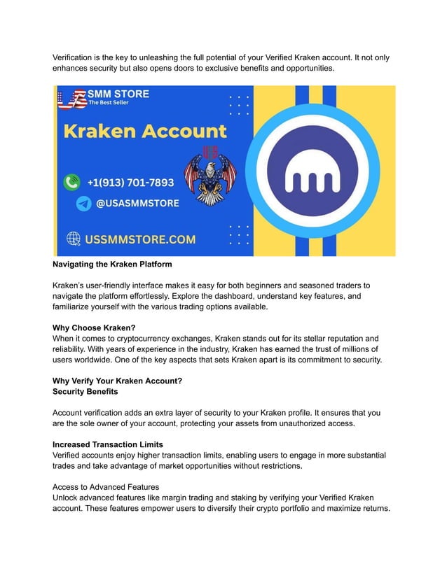 Kraken Accounts verified kraken accounts | PDF