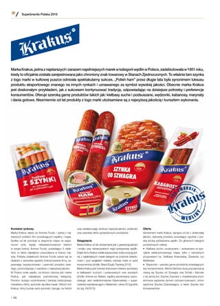 Case study marki Krakus z Albumu Superbrands Polska 2016 | PDF