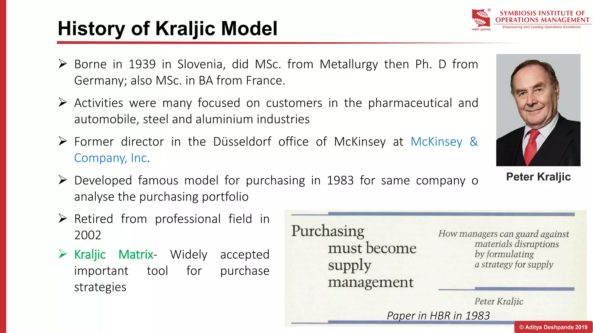 Kraljic Purchase Portfolio Matrix- Materials Management | PDF