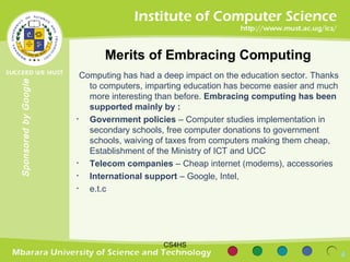 Embracing computing in Secondary schools | PPT