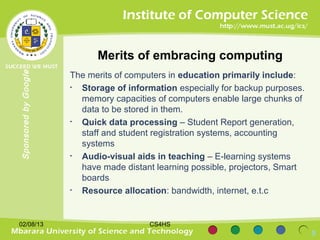 Embracing computing in Secondary schools | PPT