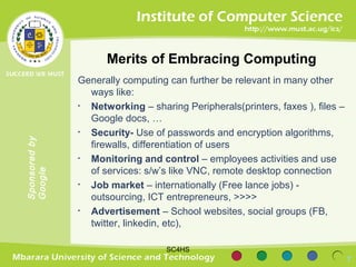 Embracing computing in Secondary schools | PPT