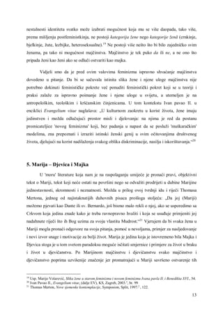 Kršćansko ostvarenje žene: majčinstvo i djevičanstvo | PDF