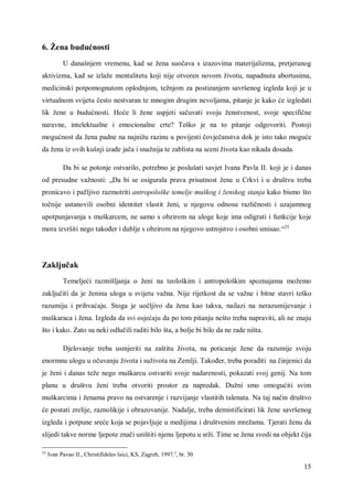 Kršćansko ostvarenje žene: majčinstvo i djevičanstvo | PDF