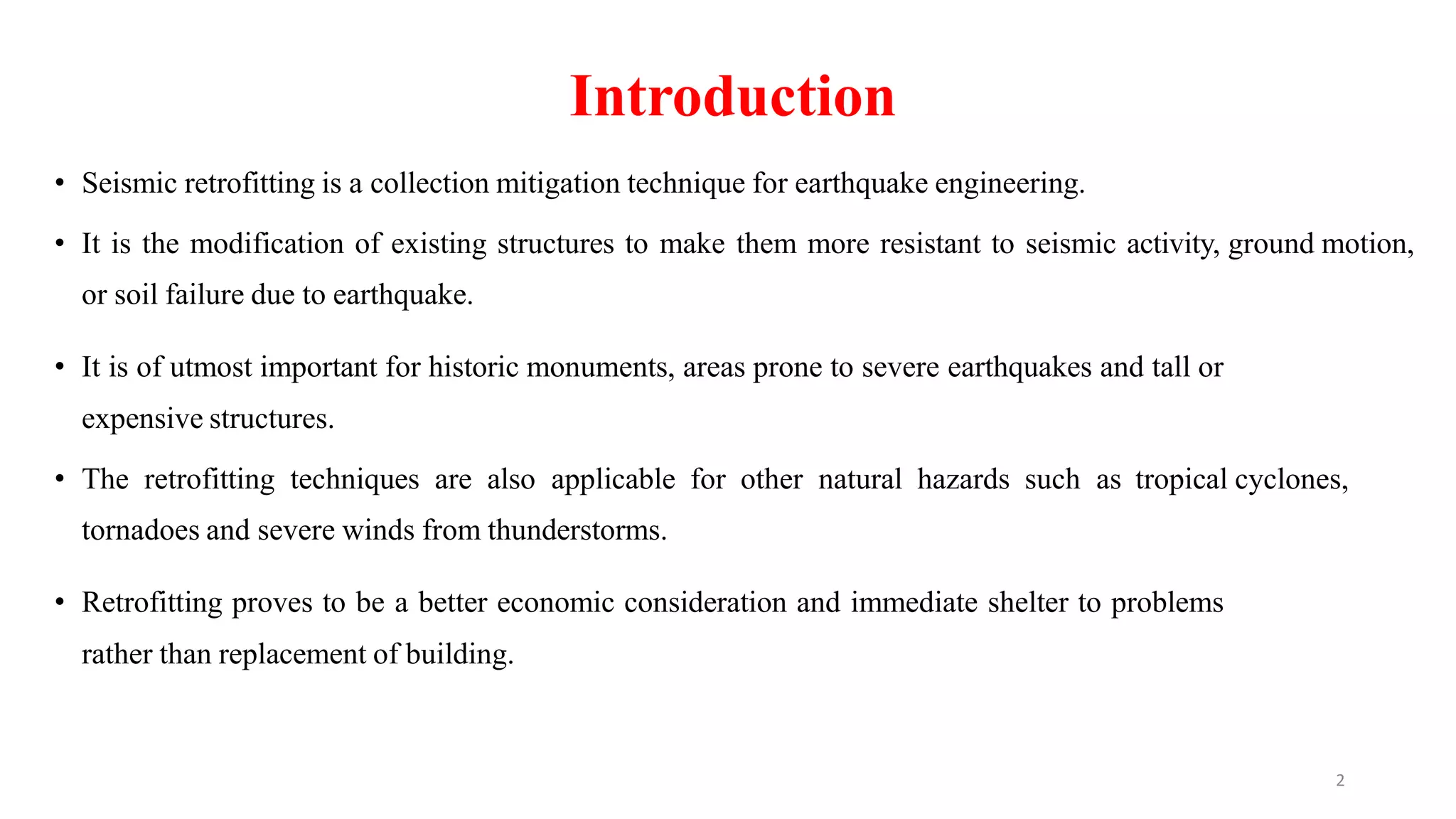Seismic Retrofitting Techniques & Rehabilitation | PPTX