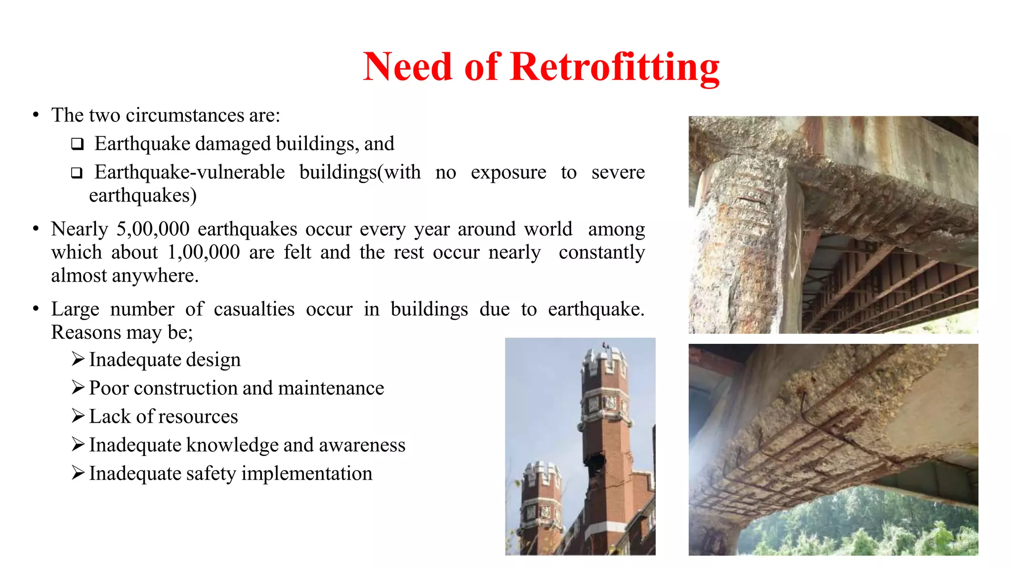 Seismic Retrofitting Techniques & Rehabilitation | PPTX