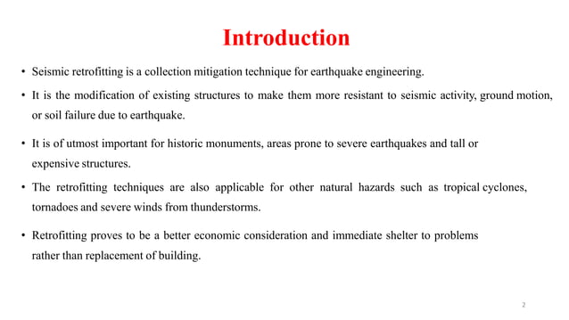 Seismic Retrofitting Techniques & Rehabilitation | PPTX | Civil ...