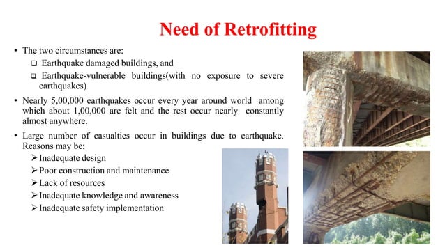Seismic Retrofitting Techniques & Rehabilitation | PPTX | Civil Engineering Industry | Industries