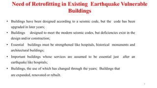 Seismic Retrofitting Techniques & Rehabilitation | PPTX