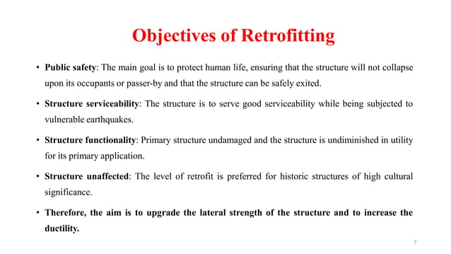 Seismic Retrofitting Techniques & Rehabilitation | PPTX | Civil ...
