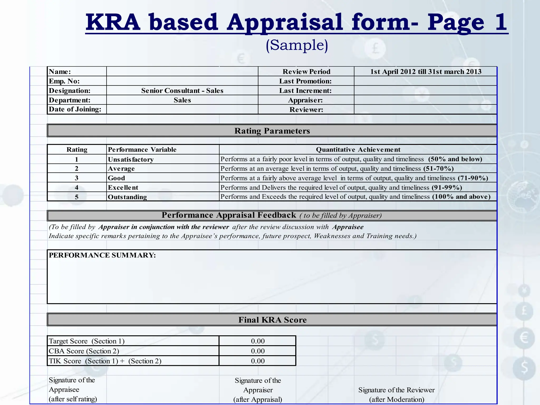 KRA Presentation Appraisal system for HR.ppt