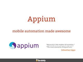 Mobile Test Automation - Appium | PDF