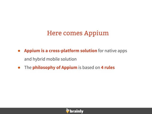 Mobile Test Automation Appium Ppt