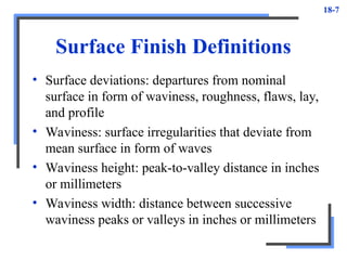 Section 18 Notes of Surface Finish and Measurement | PPT
