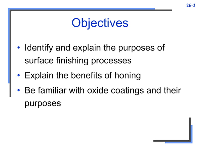 surface finishing operations and operating methods.ppt | Chemistry ...