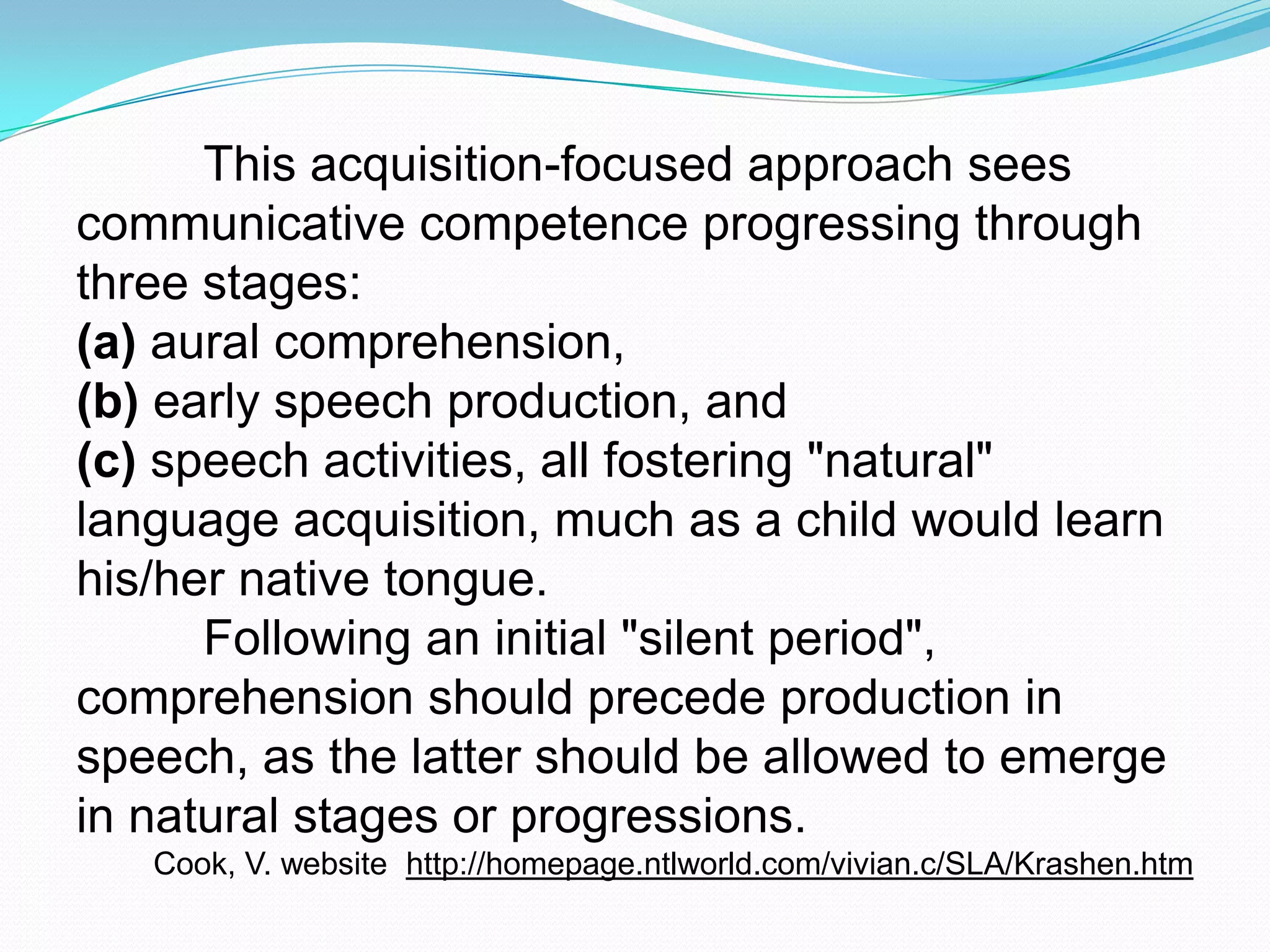 Krashen's Five Main Hypotheses | PPTX