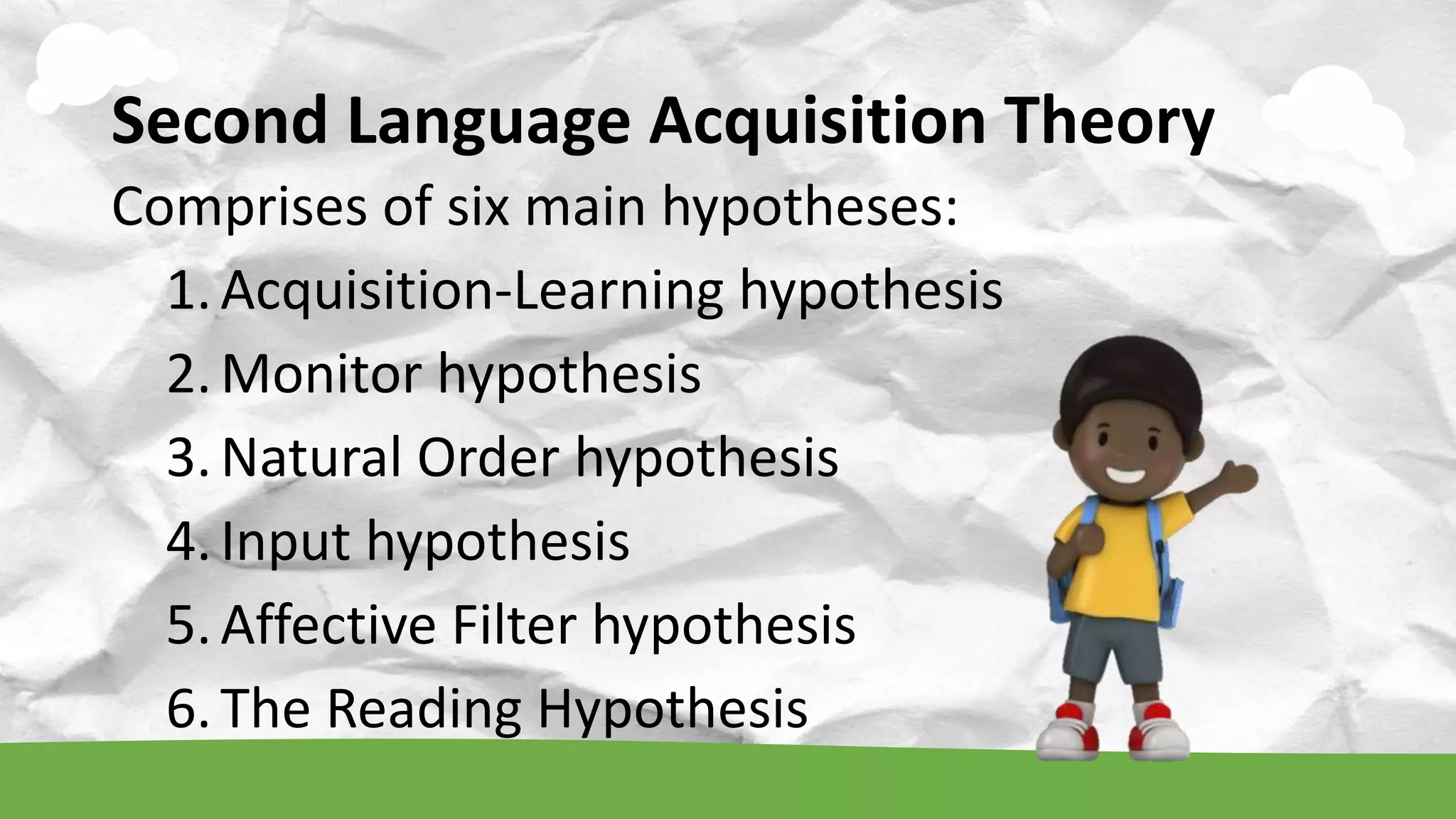 Krashen's 6 hyphotesis | PPTX