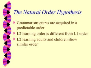 Krashens Five Hypotheses | PPT