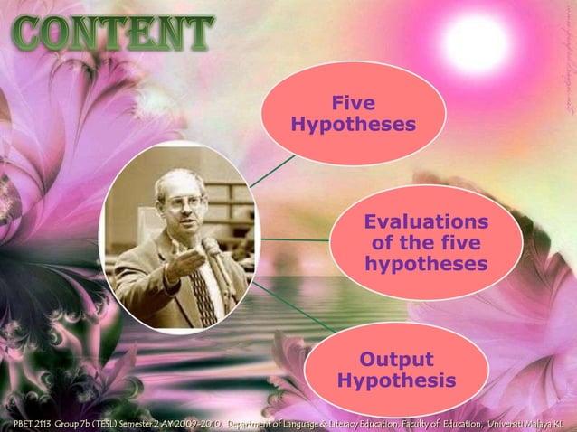 Krashen's Input Hypotheses | PPTX