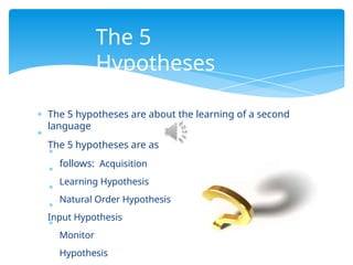 Stephen krashen's monitor model theories.pptx