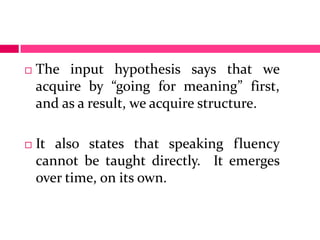 Krashen’s theory | PPT