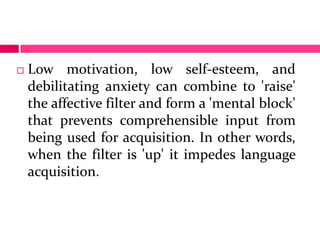 Krashen’s theory | PPTX