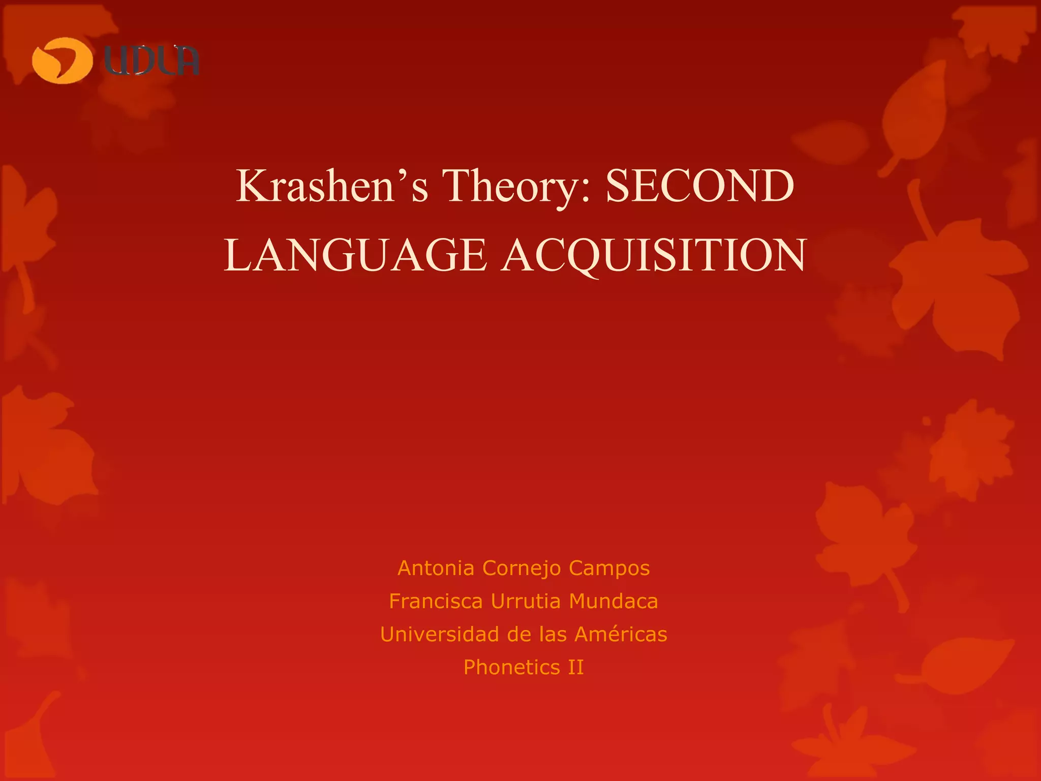 Krashen’s theory | PPT