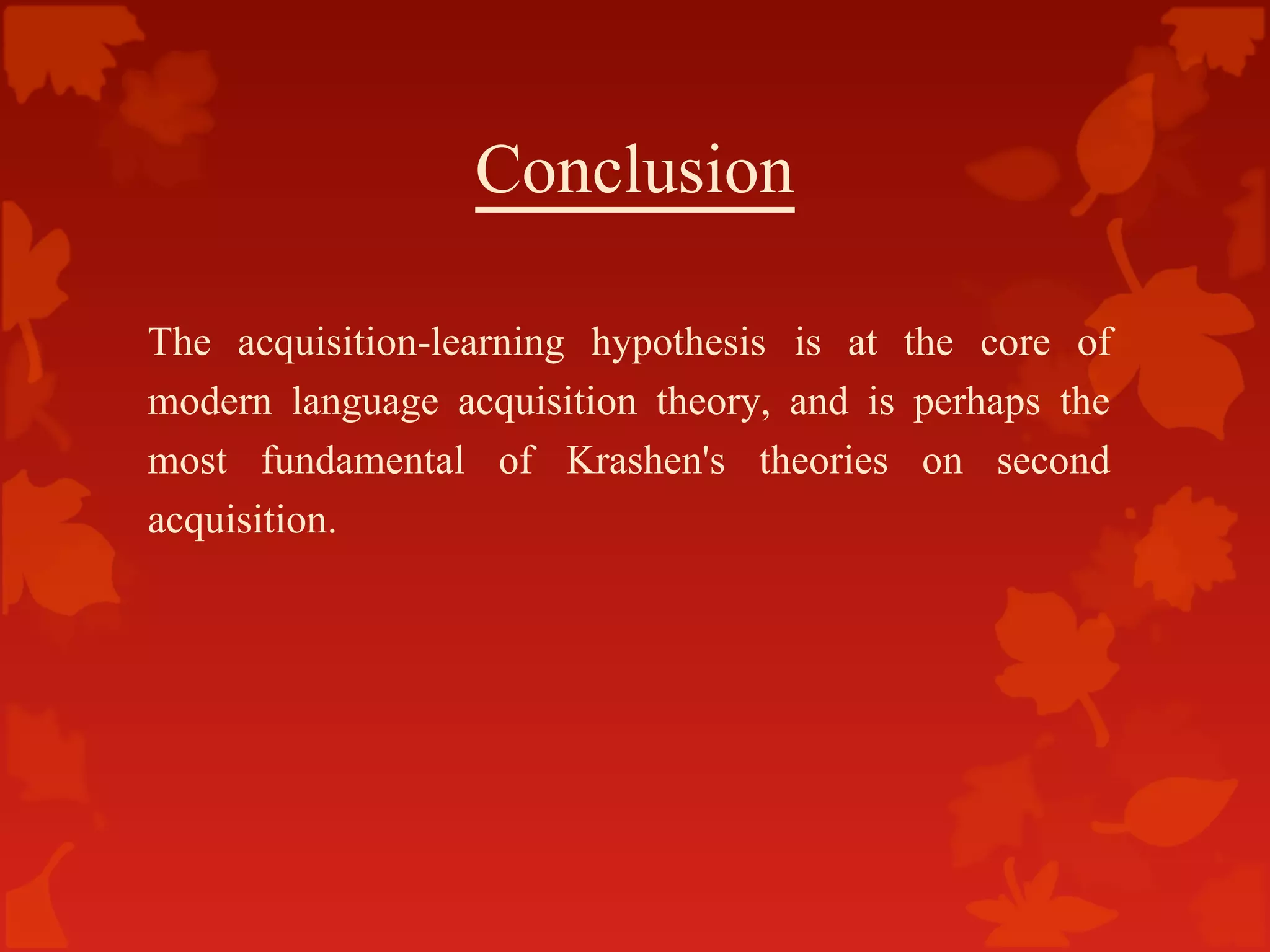 Krashen’s theory | PPT