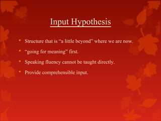 Krashen’s theory | PPT