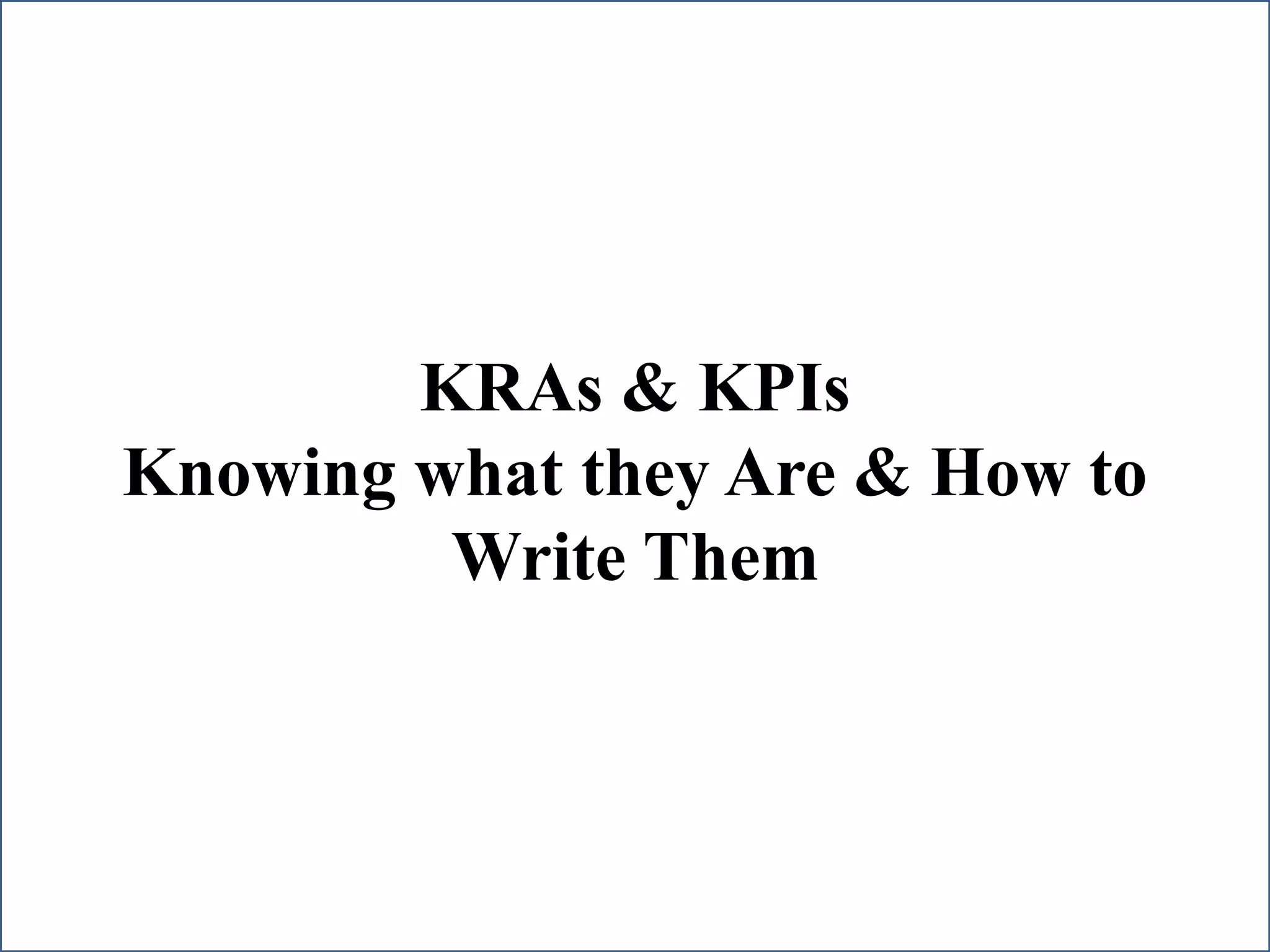 Key Result Areas and KPIs (Key Performance Indicators) | PPTX