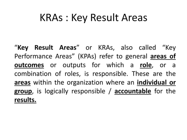 Key Result Areas and KPIs (Key Performance Indicators) | PPTX ...