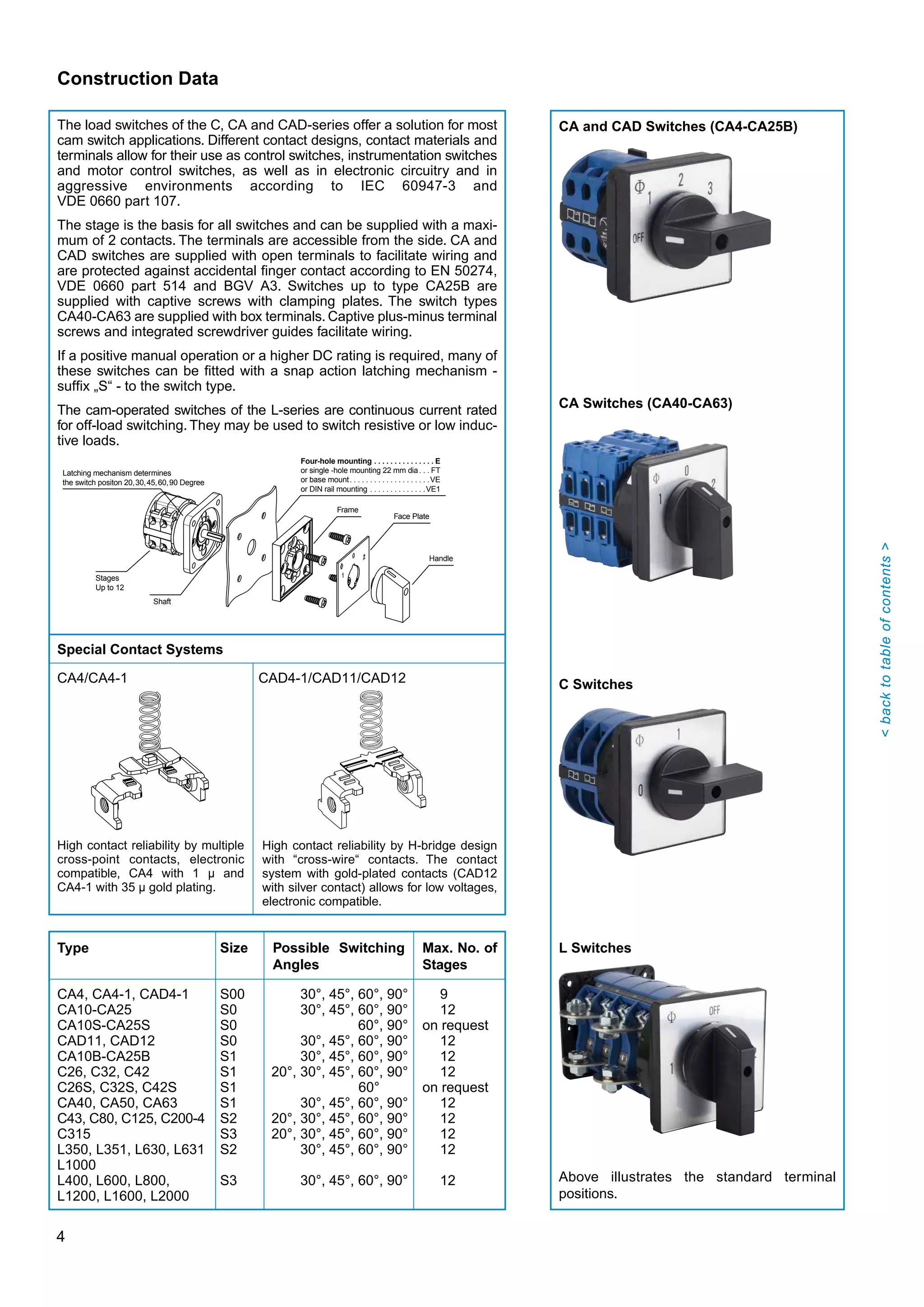 Kraus & naimer control and load switches for higher capacities kn100 gb0416 | PDF | Computer ...