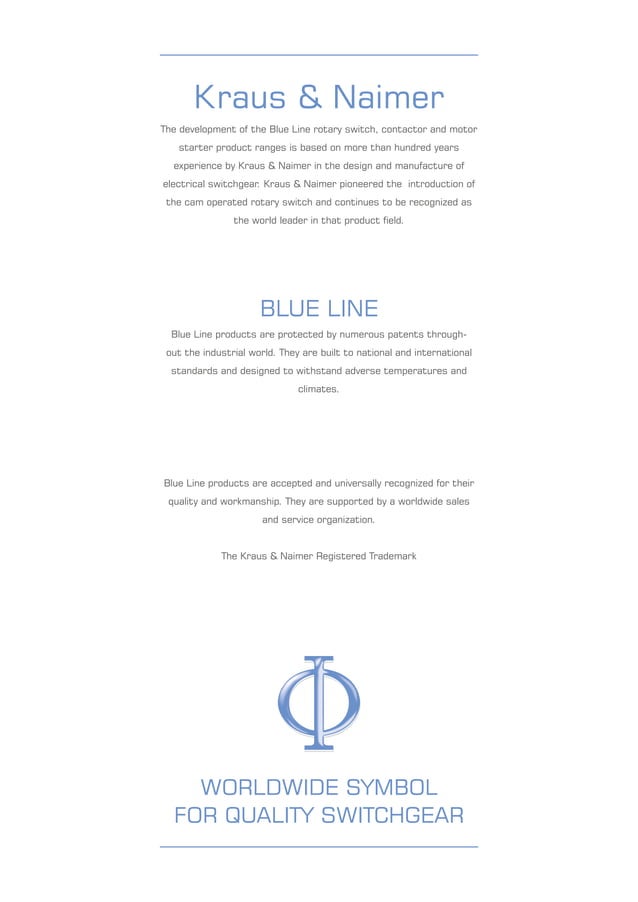 Kraus & naimer control and load switches for higher capacities kn100 gb0416 | PDF | Computer ...