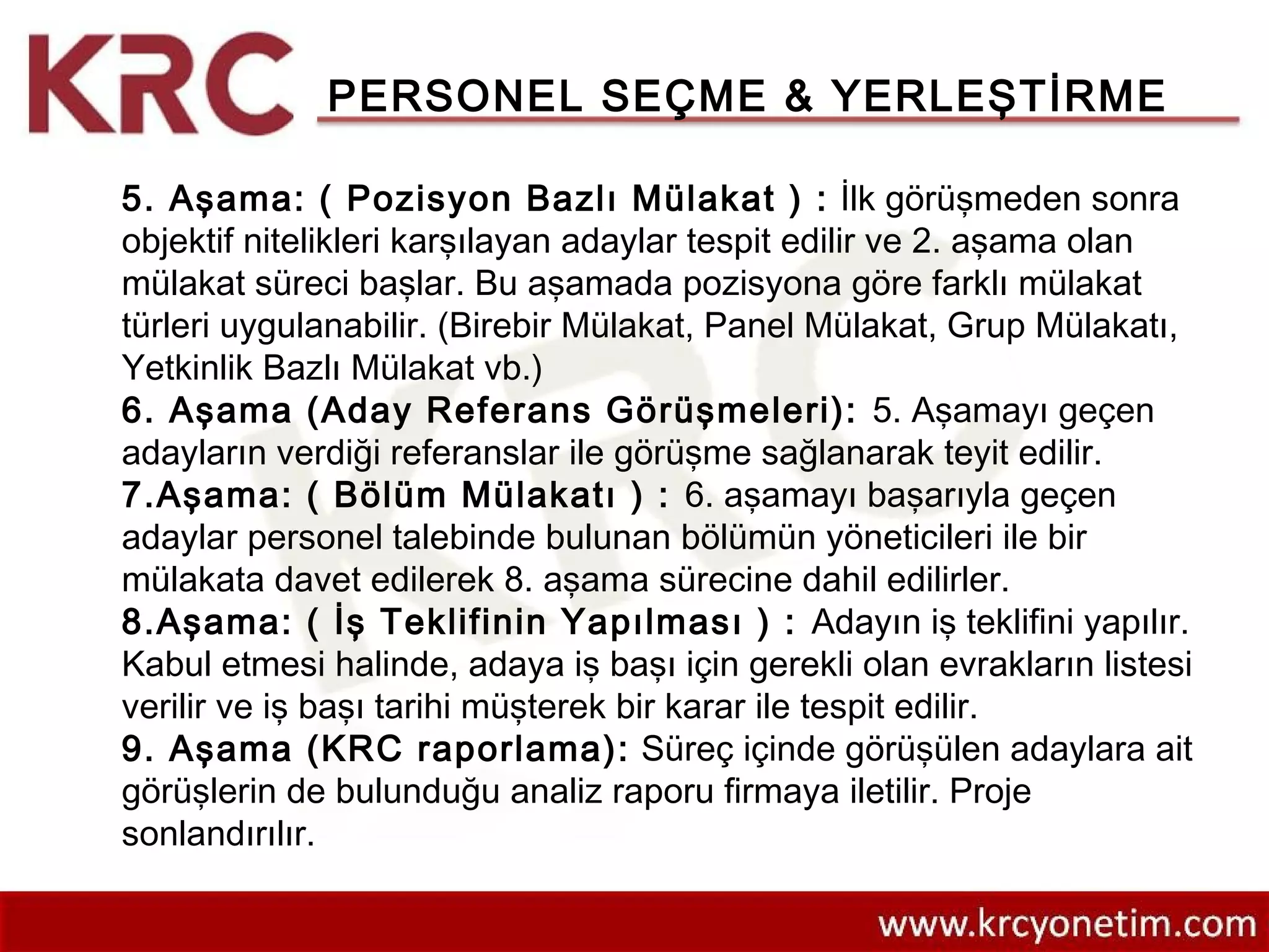 KRC İK Sunum Dosyası 2016 | PPT