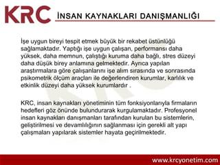 KRC İK Sunum Dosyası 2016 | PPT