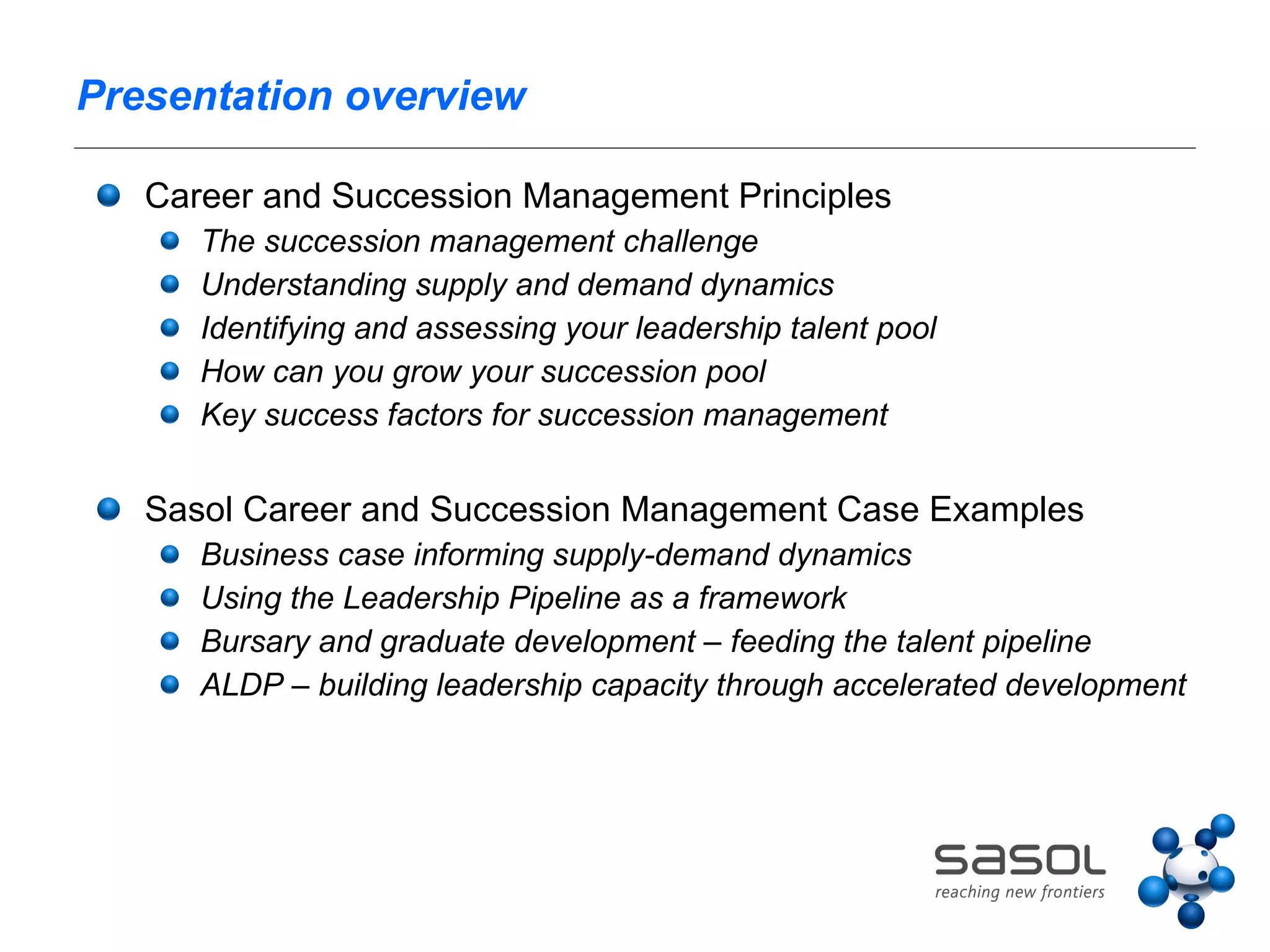 Career & Succession Management @ SASOL | PDF