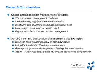 Career & Succession Management @ SASOL | PDF