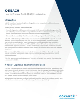 K-REACH - How to Prepare for the K-REACH Legislation | PDF