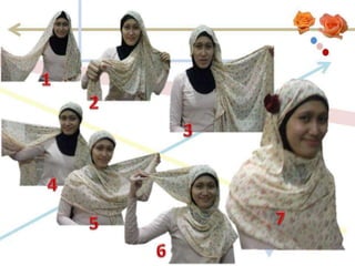 Kreasi Hijab Pashmina Model 1 | PPTX | Women\'s Outerwear | Women\'s ...