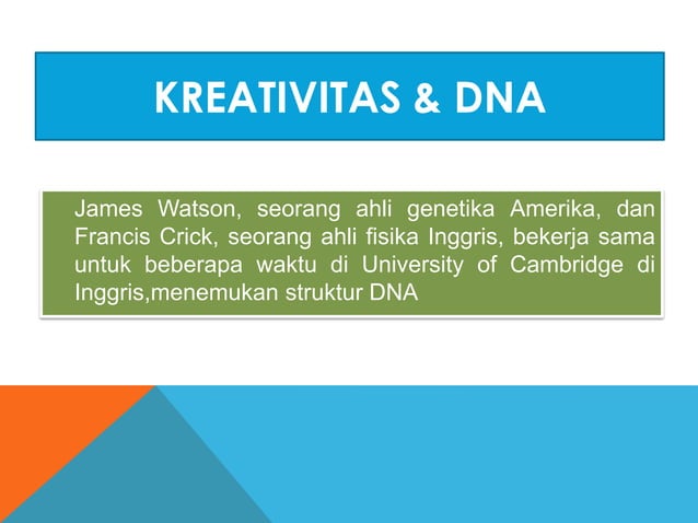 Kreatifitas dan inovasi | PPTX